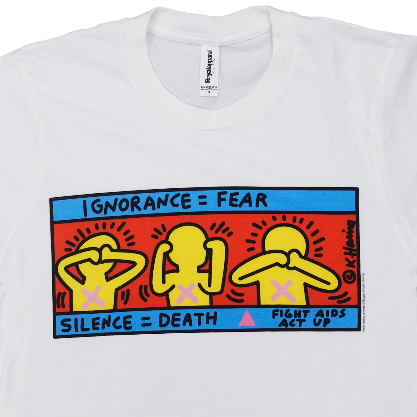 ACT UP Keith Haring キース・ヘリング "IGNORANCE = FEAR" Tシャツ – Nakamura Keith Haring Collection