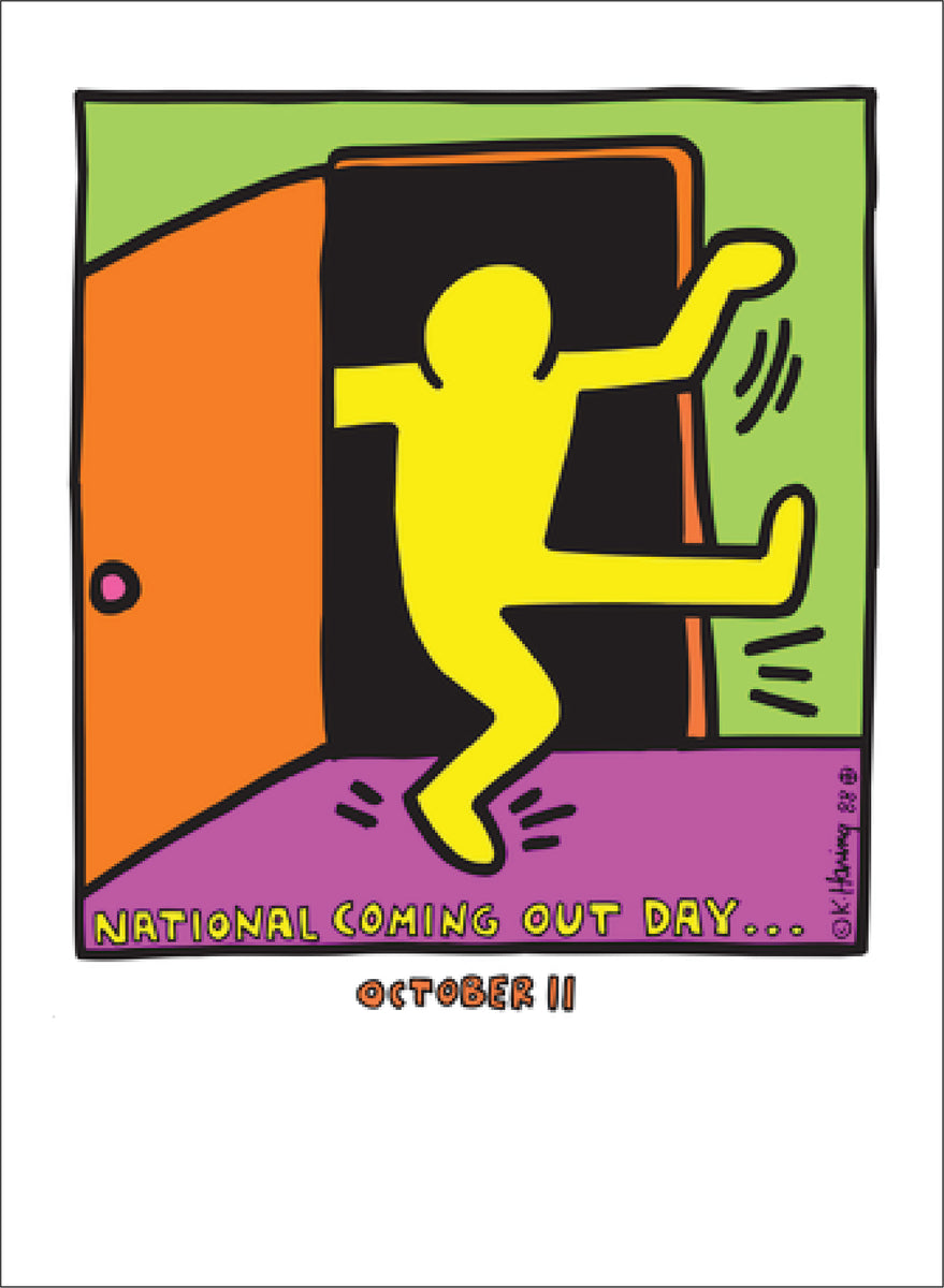 National Coming Out Day Large Sticker – Nakamura Keith Haring Collection